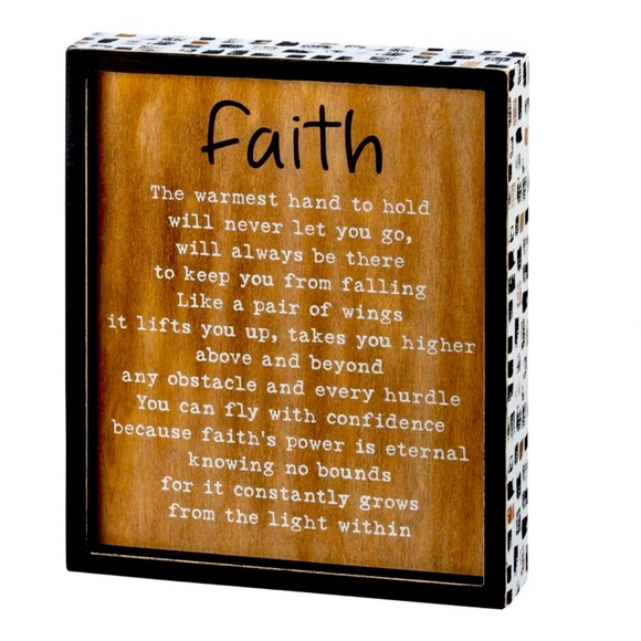 Primitives by Kathy | Accents | Faith Poem Wooden Inset Box Sign Home ...